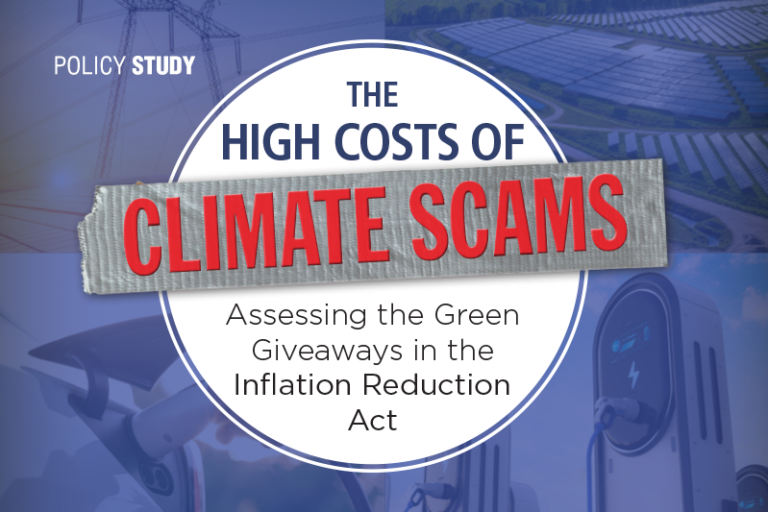 PRESS RELEASE: New Study Details the Green Scam That Is the ‘Inflation ...